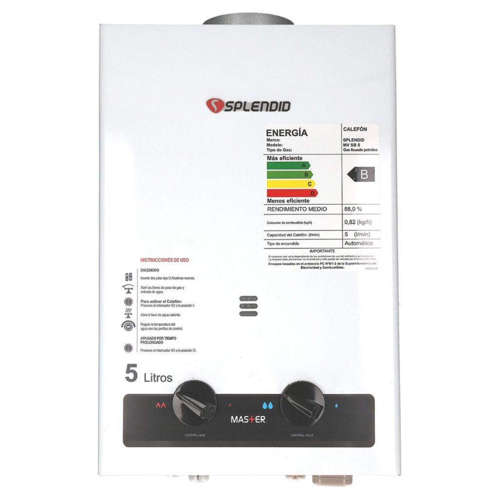Calefont Ionizado Splendid Ultra Master 5 Litros – Ferretería El Condor